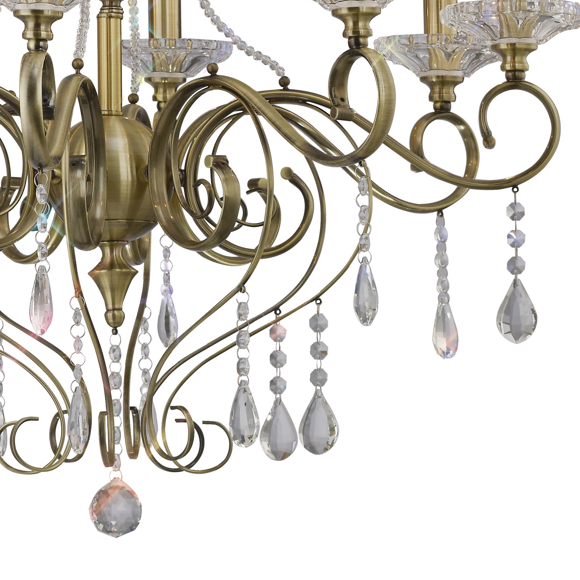 IL32078 Libra Diyas Libra Crystal Chandelier 8 Light - Inspired Lighting Ltd.